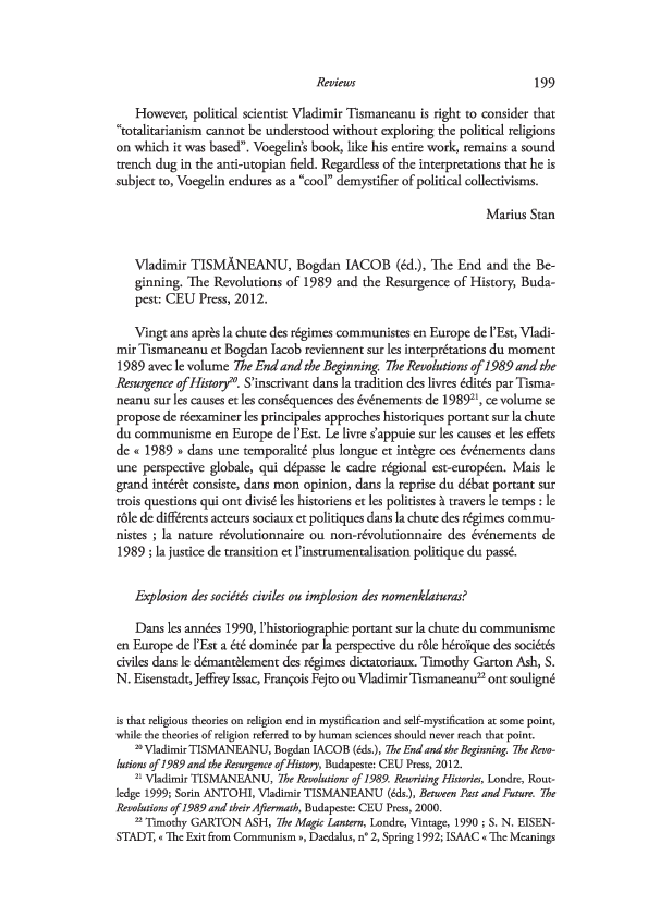 (PDF) Vladimir Tismaneanu, Bogdan Iacob (eds.) – The End and the ...