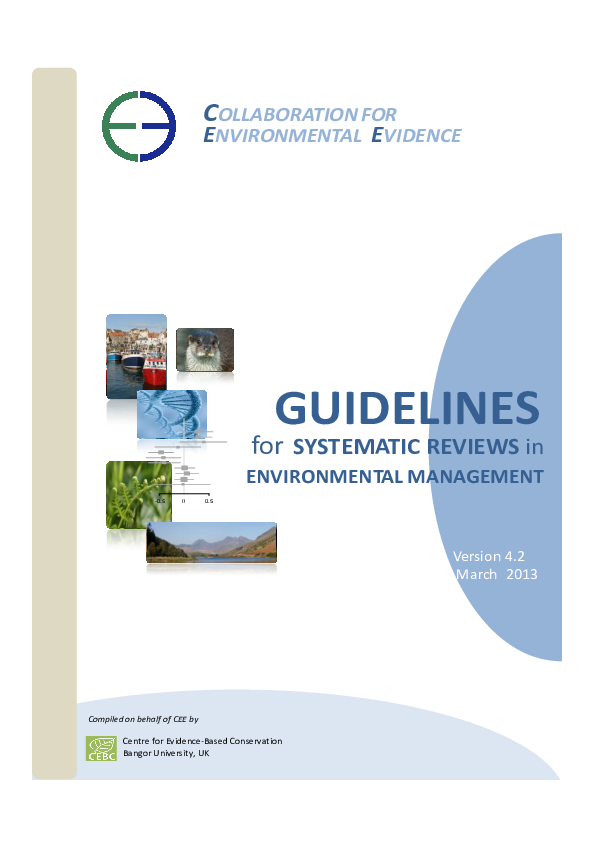 (PDF) Guidelines for Systematic Reviews in Environmental Management v. 4.2