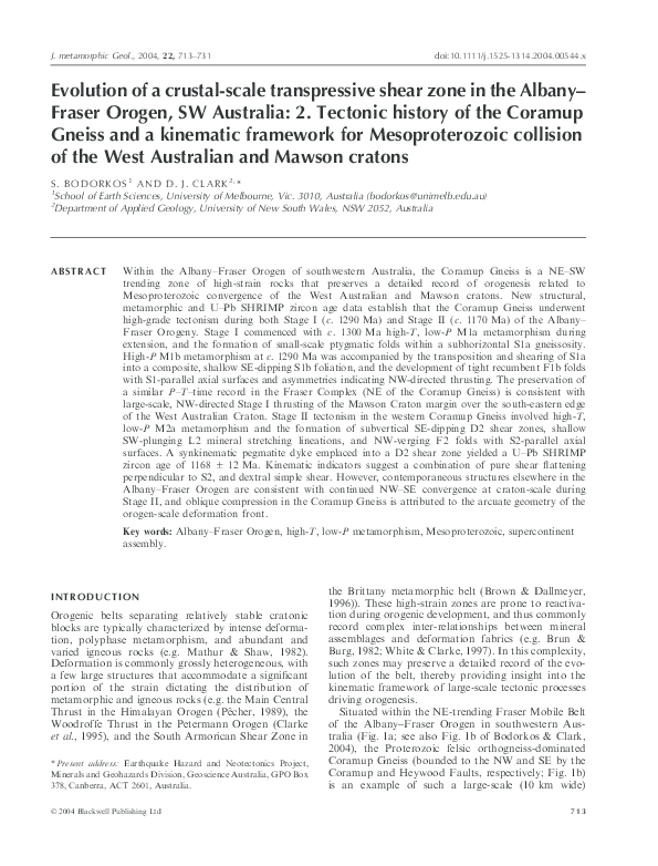 (PDF) Evolution of a crustal-scale transpressive shear zone in the ...