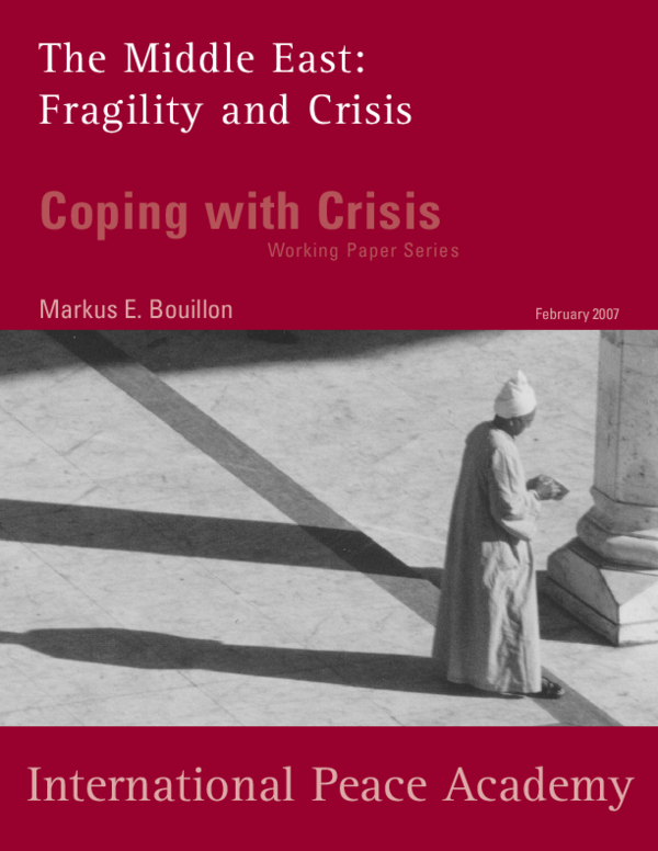 (PDF) Markus E. Bouillon, "The Middle East: Fragility and Crisis ...