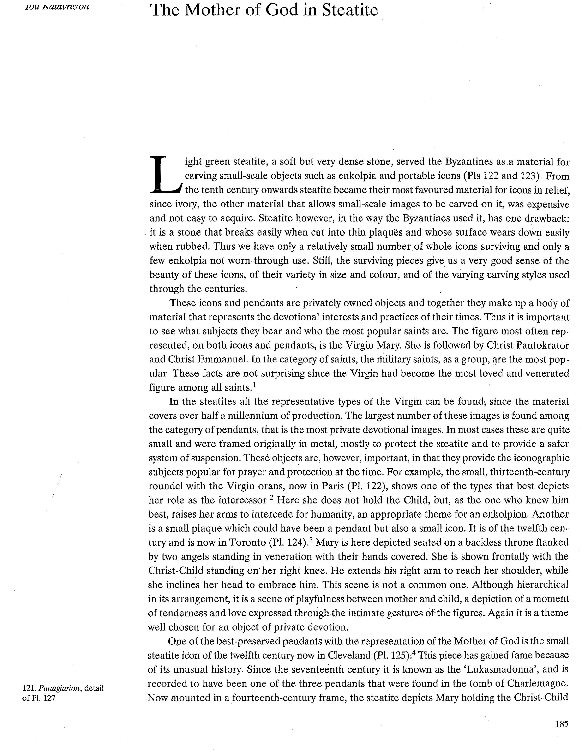 (PDF) The Mother of God in Steatite