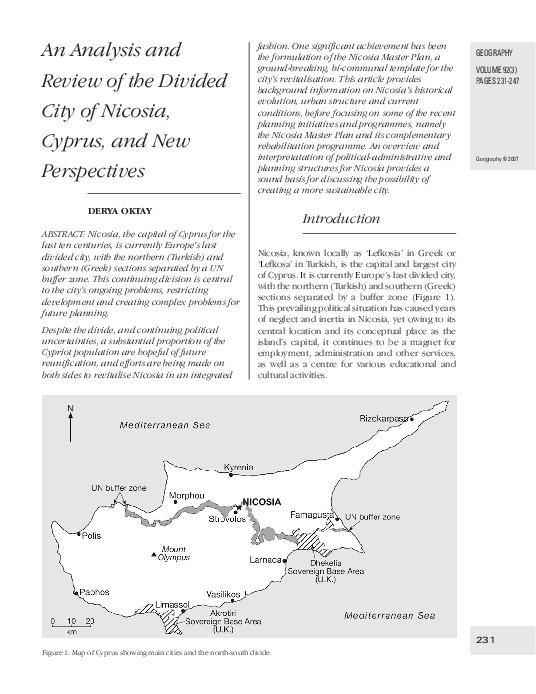 (PDF) An Analysis and Review of the Divided City of Nicosia, Cyprus ...