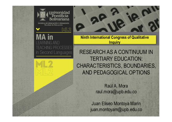 (PDF) Research as a Continuum in Tertiary Education: Characteristics ...