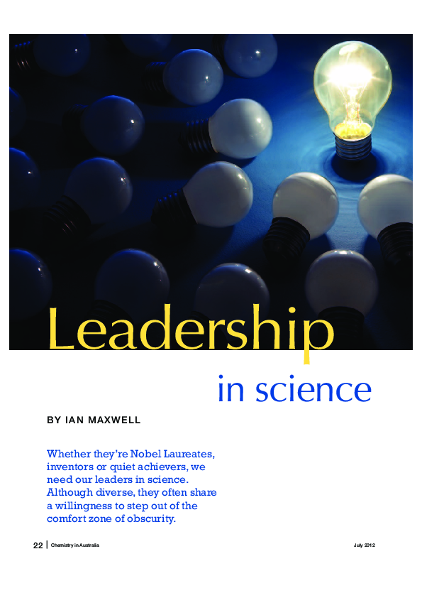 (PDF) Leadership in Science