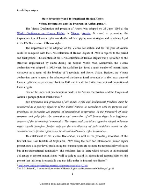 (PDF) State Sovereignty and International Human Rights