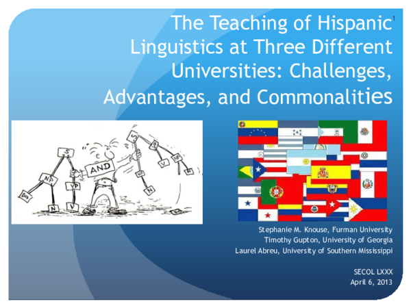 (PPT) (with Stephanie Knouse & Laurel Abreu) The Teaching of Hispanic ...