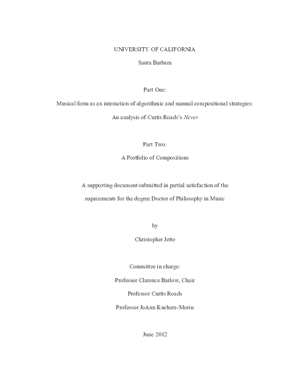 (PDF) Musical form as an interaction of algorithmic and manual ...