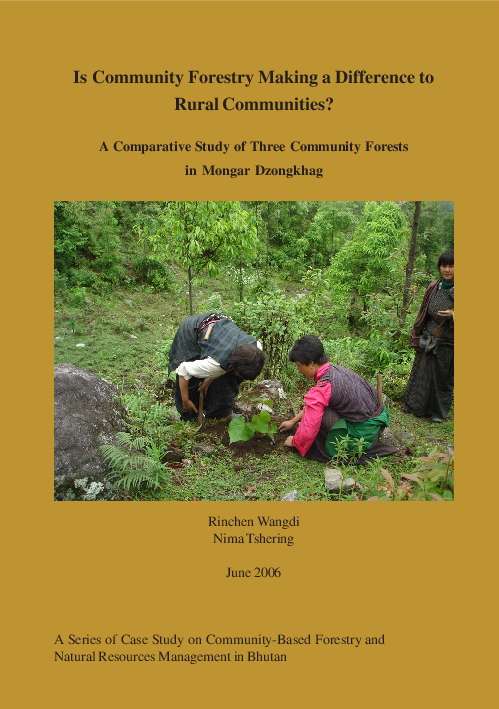 (PDF) Is Community Forestry Making a Difference to Rural Communities? A ...