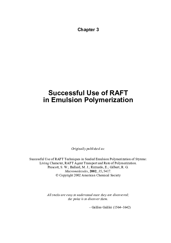 (PDF) Successful use of RAFT techniques in seeded emulsion ...