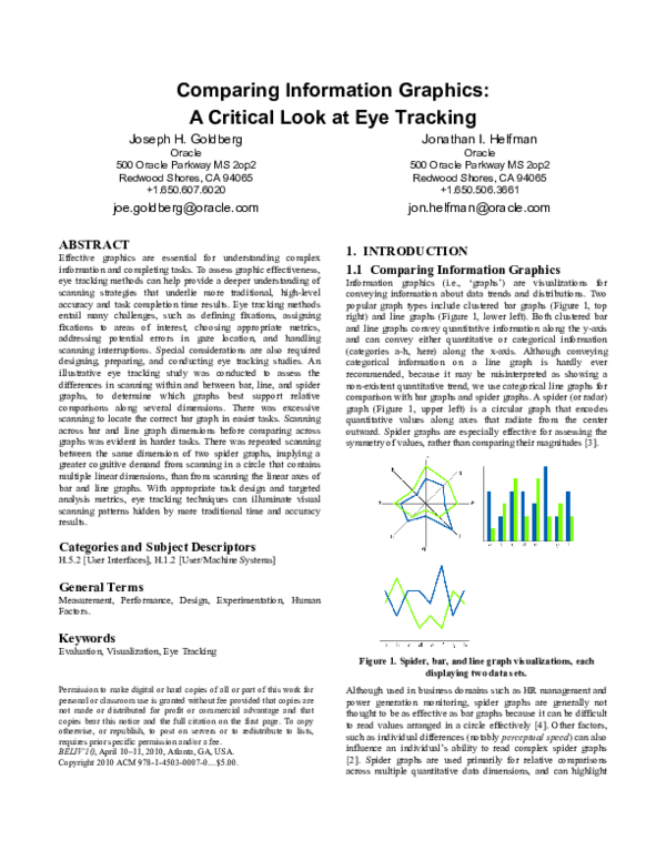 (PDF) Comparing information graphics: a critical look at eye tracking