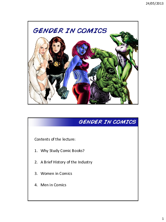 (PDF) Gender in Comics