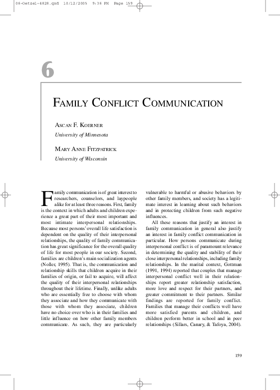 (PDF) Communication in intact families