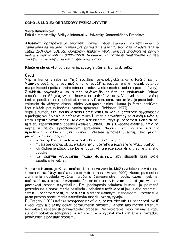 (PDF) SCHOLA LUDUS: Obrázkový fyzikálny vtip