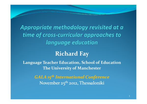 (PDF) [Keynote] Appropriate methodology revisited at a time of cross ...