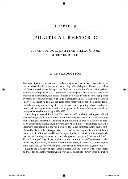 (PDF) Political Rhetoric