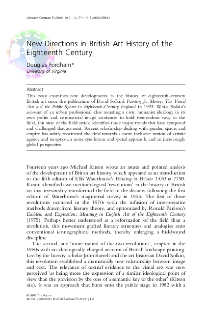 (PDF) New Directions In British Art History of the Eighteenth Century