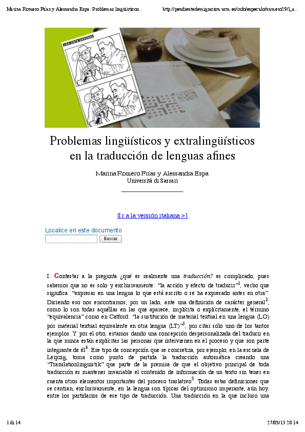 (PDF) Problemas lingüísticos y extralingüísticos en la traducción de ...