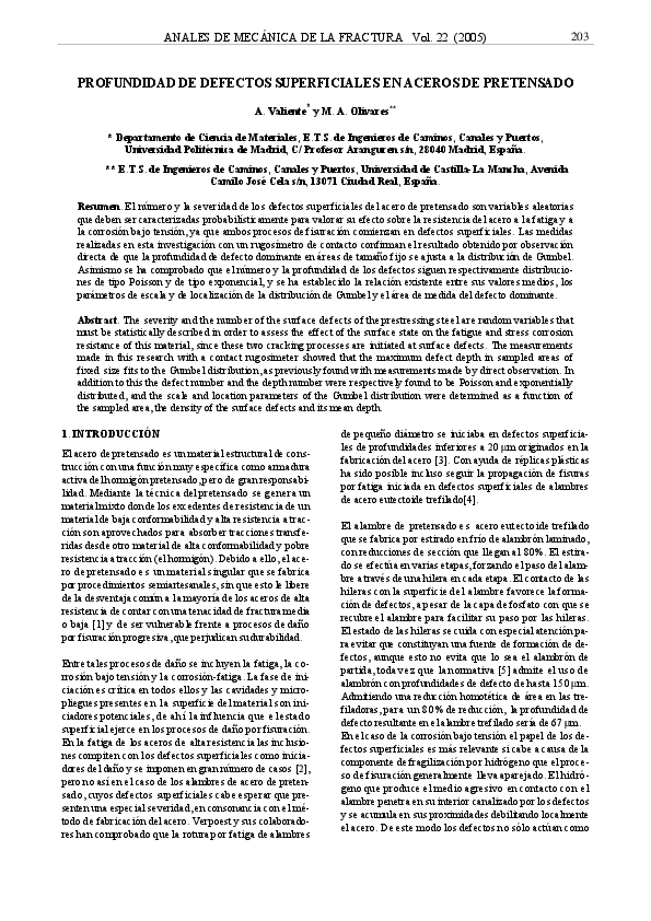 (PDF) PROFUNDIDAD DE DEFECTOS SUPERFICIALES EN ACEROS DE PRETENSADO
