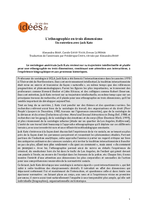 (PDF) Alexandra Bidet & Carole Gayet-Viaud & Erwan Le Méner, 2013. L ...