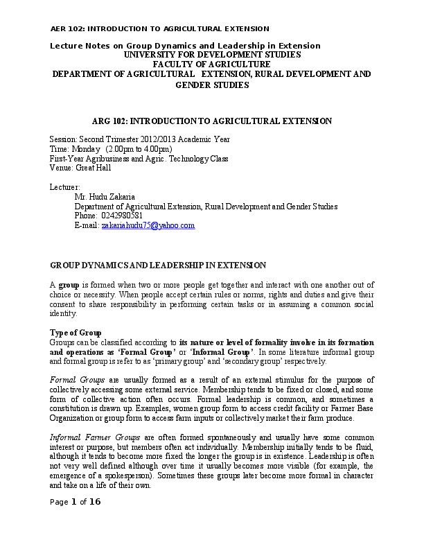 (DOC) RURAL LEADERSHIP IN EXTENSION WORK