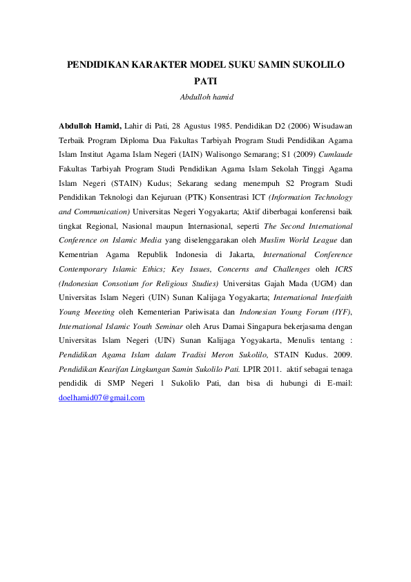 (PDF) Pendidikan Karakter