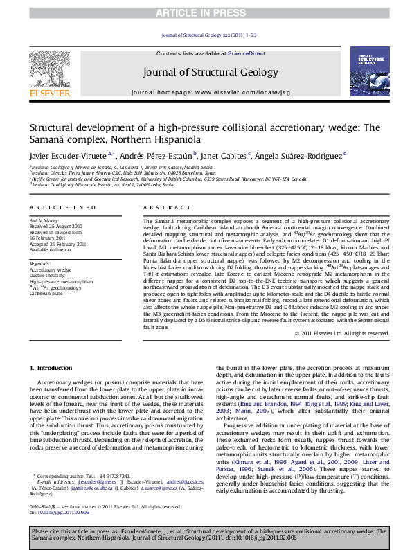 (PDF) Structural development of a high-pressure collisional ...