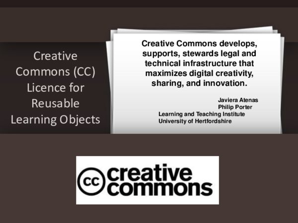 (PDF) Introducting Creative Common Licenses