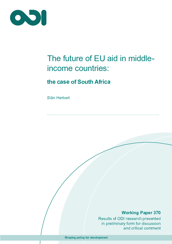(PDF) The future of European Union aid in middle-income countries. The ...