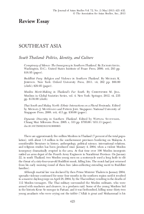Muslim Merit-making in Thailand's Far-south discussed by Raymond Scupin ...