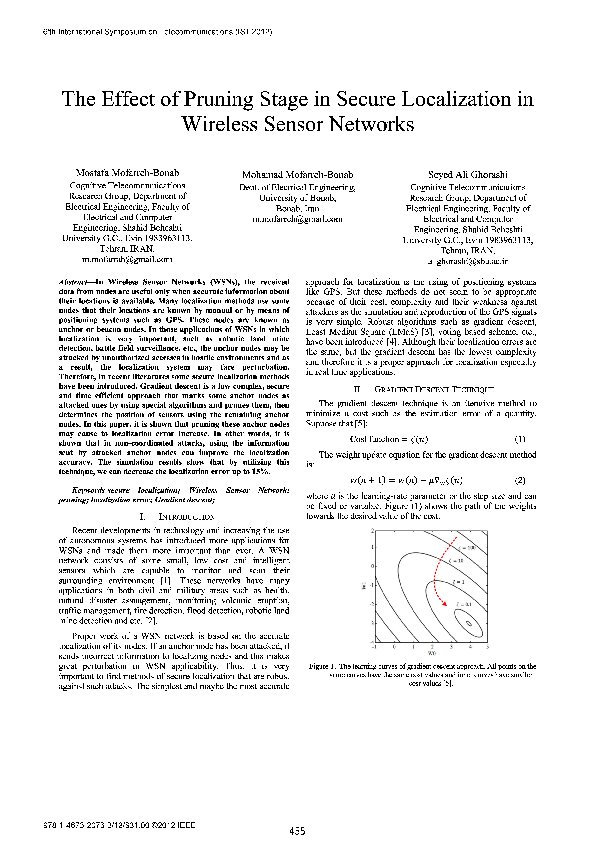 (PDF) The Effect of Pruning Stage In Secure Localization in Wireless Sensor Networks