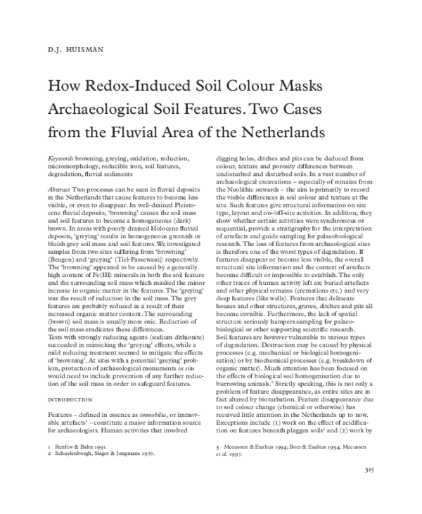(PDF) How redox-induced soil colour changes masks soil features; cases ...