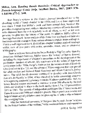 (PDF) "Reading Bande Dessinee: Critical Approches to French-language ...