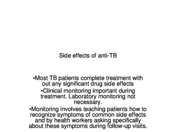 (PPT) Side effects of anti-TB
