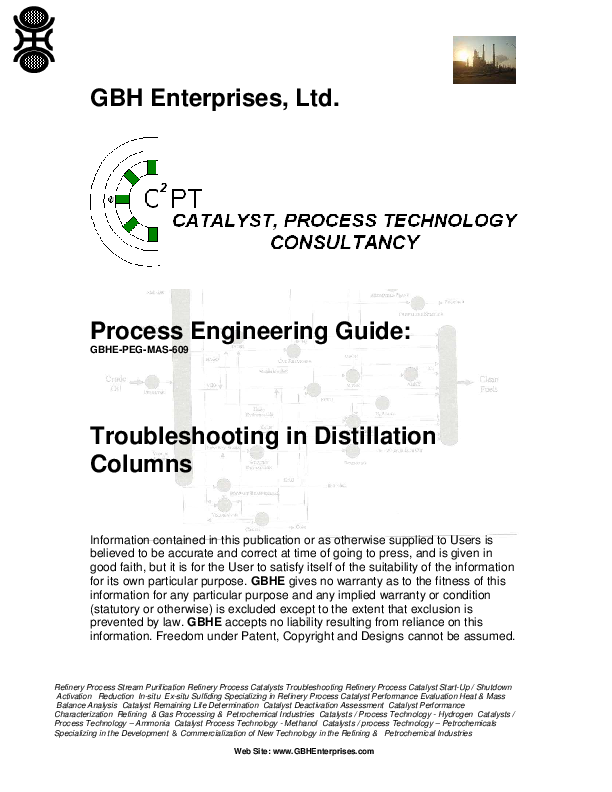 (PDF) Troubleshooting in Distillation Columns