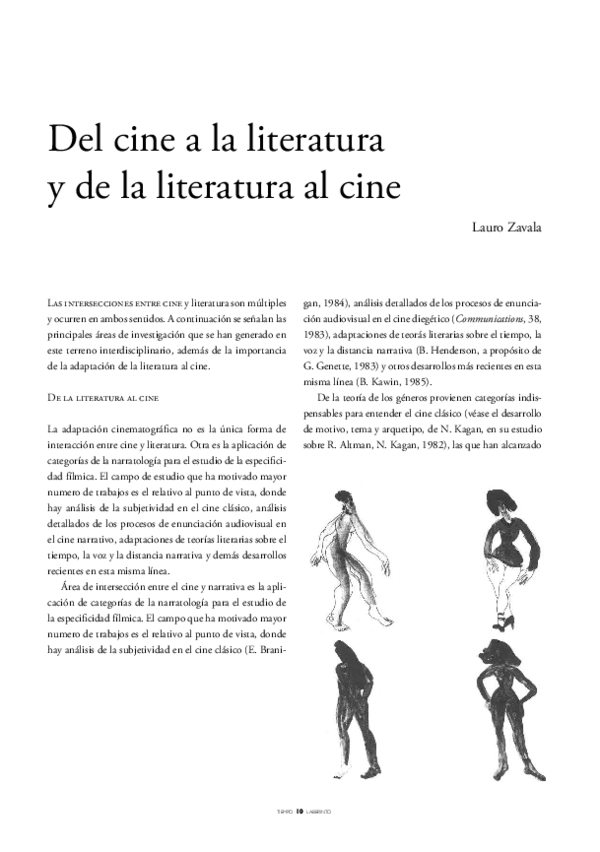 (PDF) Del cine a la literatura y de la literatura al cine