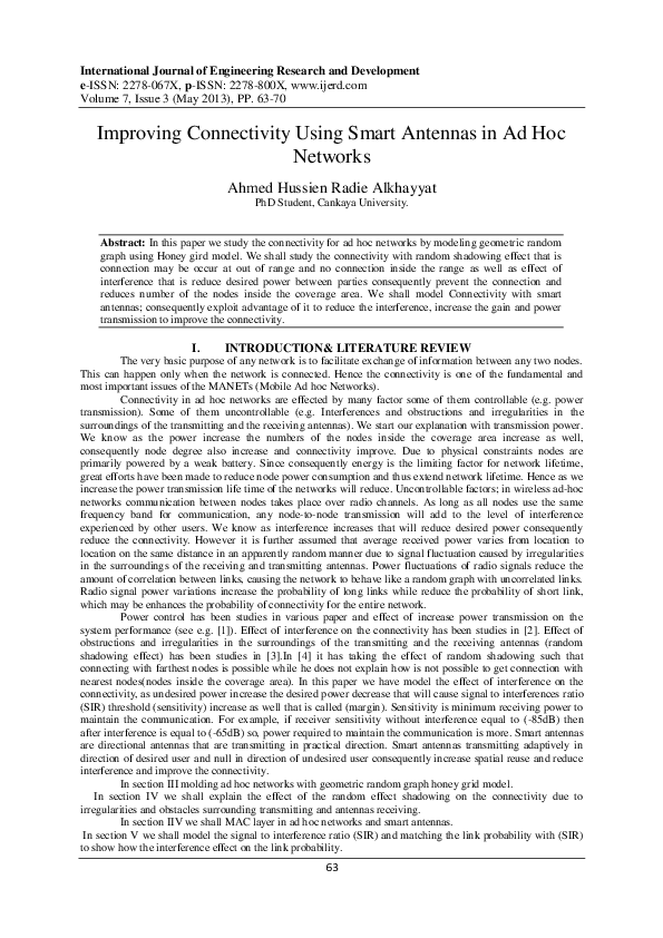 (PDF) International Journal of Engineering Research and Development (IJERD)