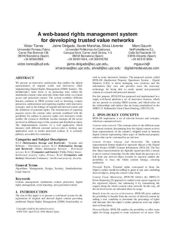 (PDF) A web-based rights management system for developing trusted value ...