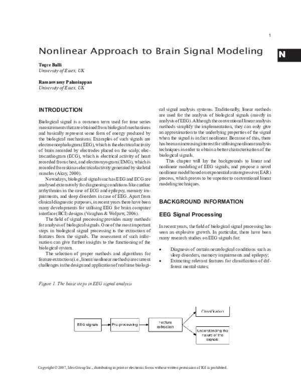 (PDF) Nonlinear Approach to Brain Signal Modeling