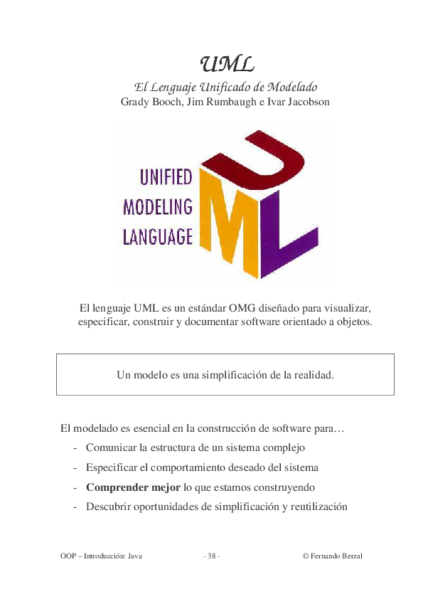 (PDF) El Lenguaje Unificado de Modelado
