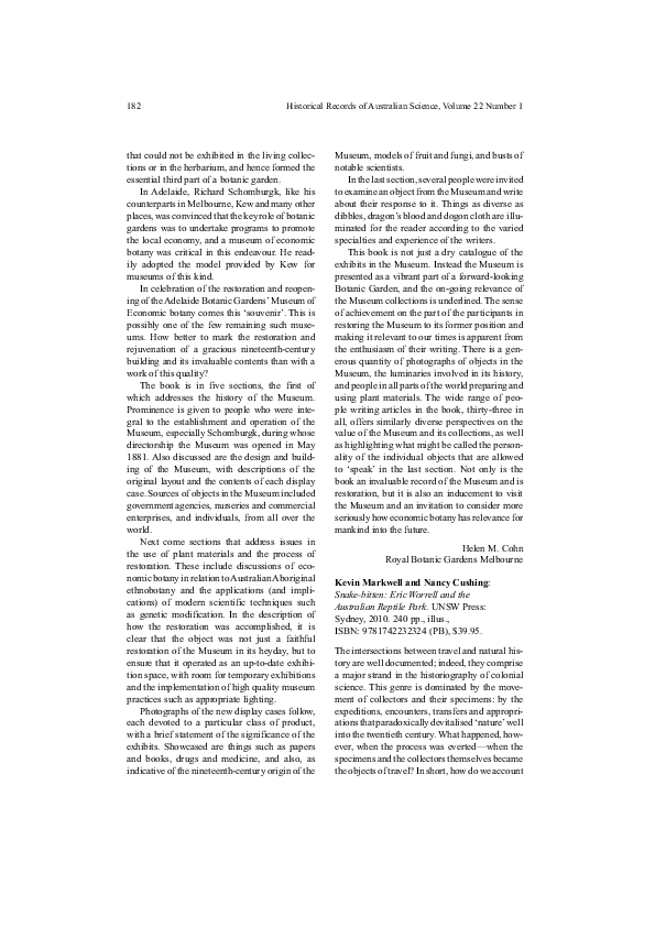 Snake-Bitten: Eric Worrell and the Australian Reptile Park [Book Review]