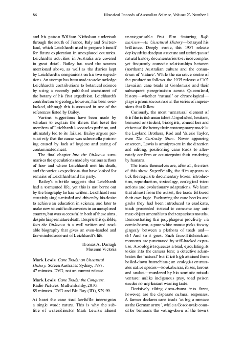 Cane Toads: An Unnatural History and Cane Toads: The Conquest [Film Review]