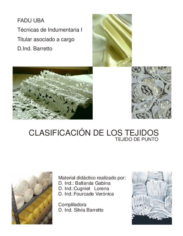 Pdf 1 Clasificacion De Los Tejidos