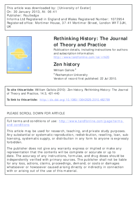 (PDF) Zen history