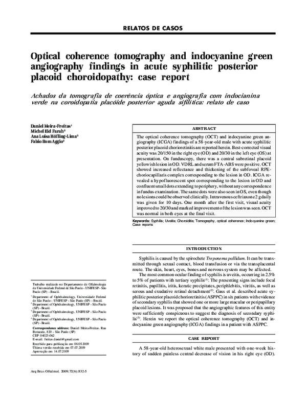 (PDF) Optical coherence tomography and indocyanine green angiography ...