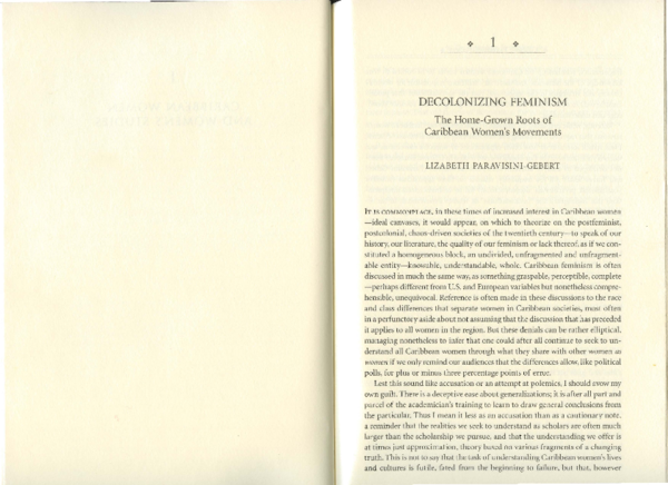 (PDF) Decolonizing Feminism: The Home-Grown Roots of Caribbean Women's ...