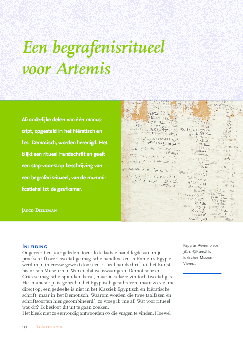 (PDF) Een begrafenisritueel voor Artemis