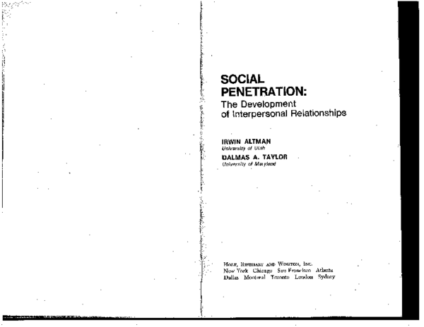(PDF) Altman Taylor Social Penetration