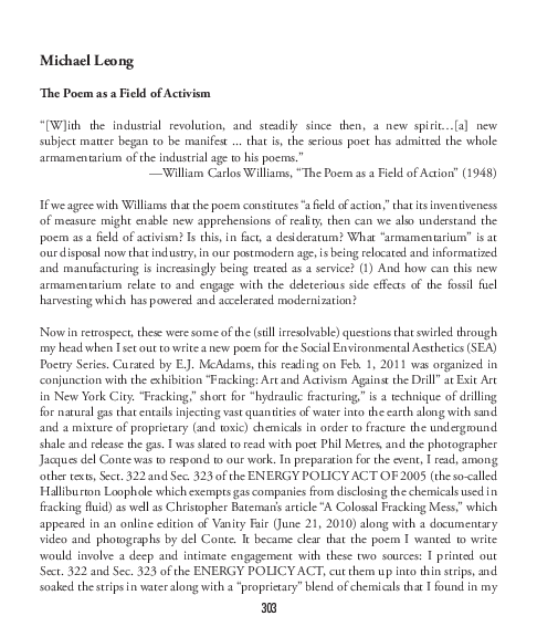 (PDF) The Poem as a Field of Activism