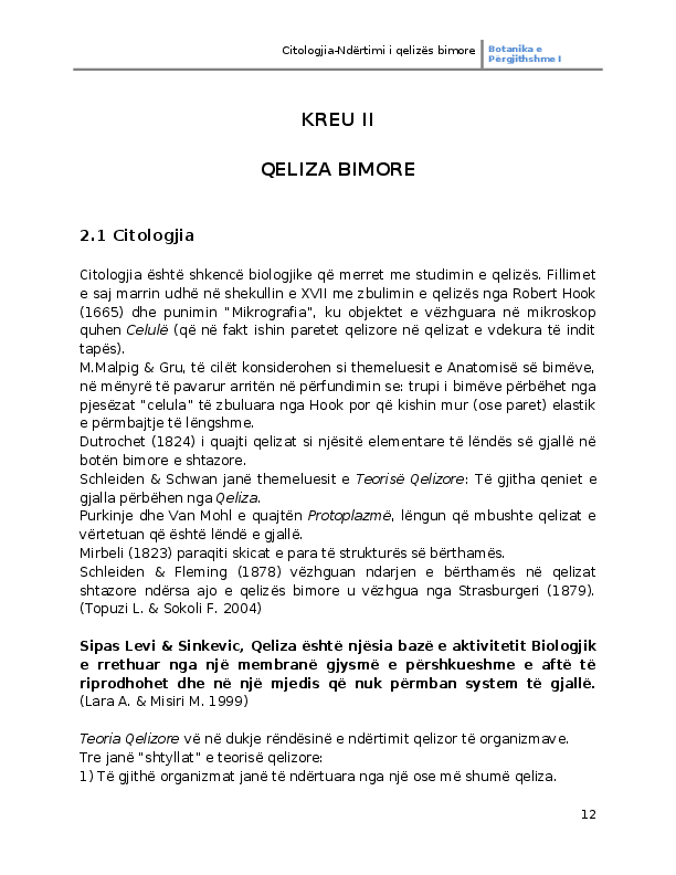 (DOC) General Botany I (in Albanian) | Alkeda Kalajnxhiu - Academia.edu