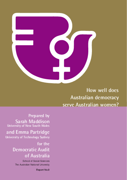 (PDF) How well does Australian democracy serve Australian women?